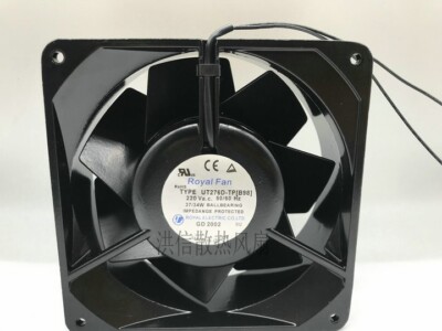 Royal Fan UT276D-TP[B98] AC 220V 37/34W 14050 140mm All Metal Cooling ...