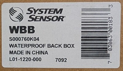 System Sensor WBB Waterproof Back Box - SAME DAY SHIPPING | eBay