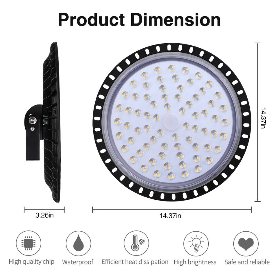 UFO LED High Bay Light 100W 200W 300W 500W Warehouse Led Lamp Garage ...