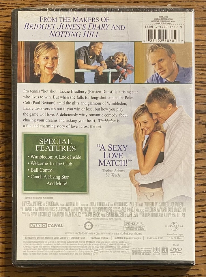 Wimbledon Full Frame DVD 25192583827| eBay