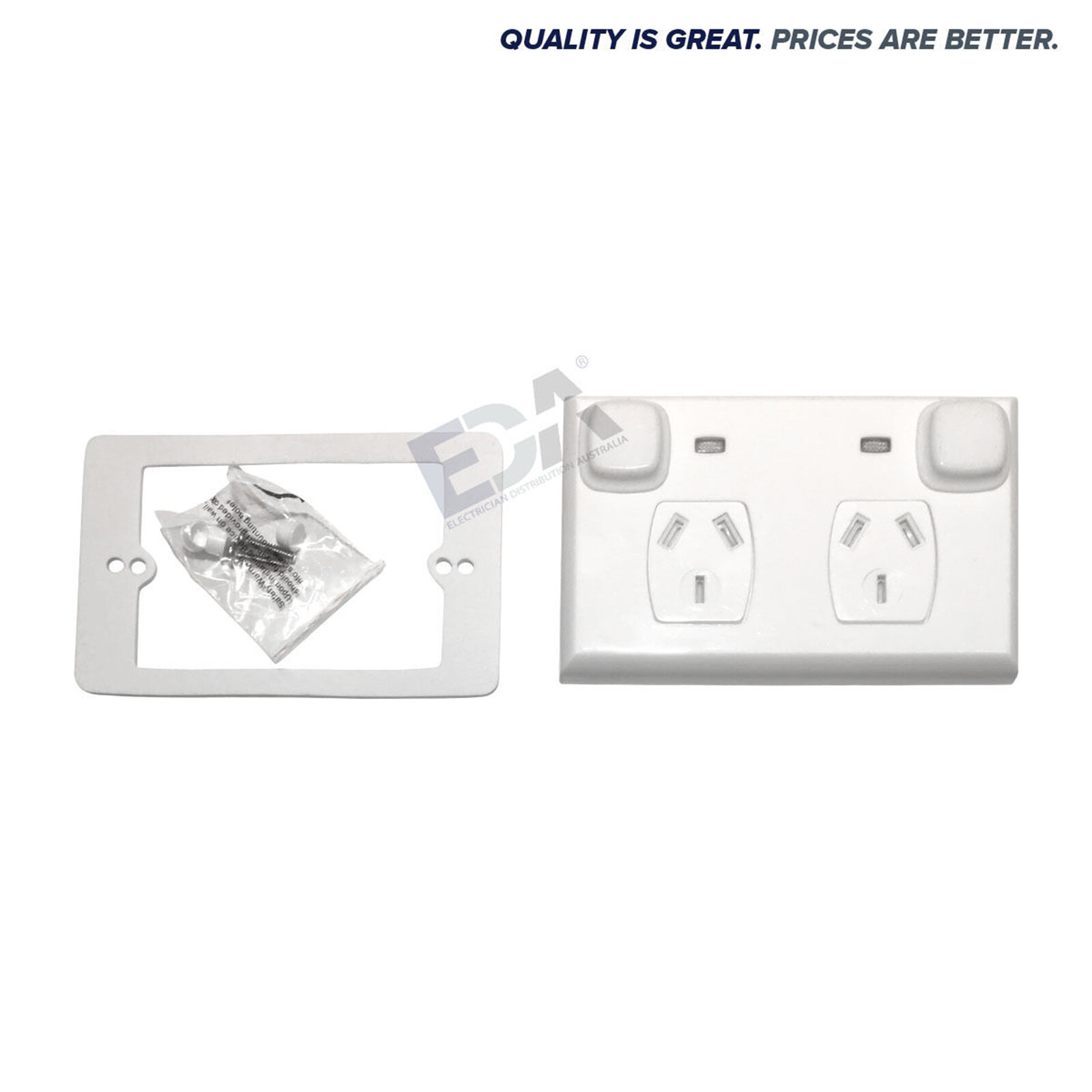 15A DOUBLE POLE GPO NEON Power Point Weatherproof IP65 Outlet Socket ...