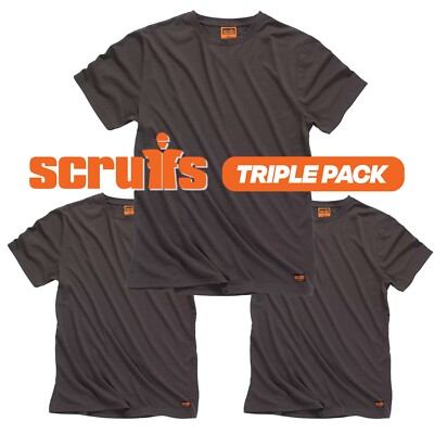 Scruffs Worker T-Shirt Triple Pack - Longer Body Design | Lightweight ...