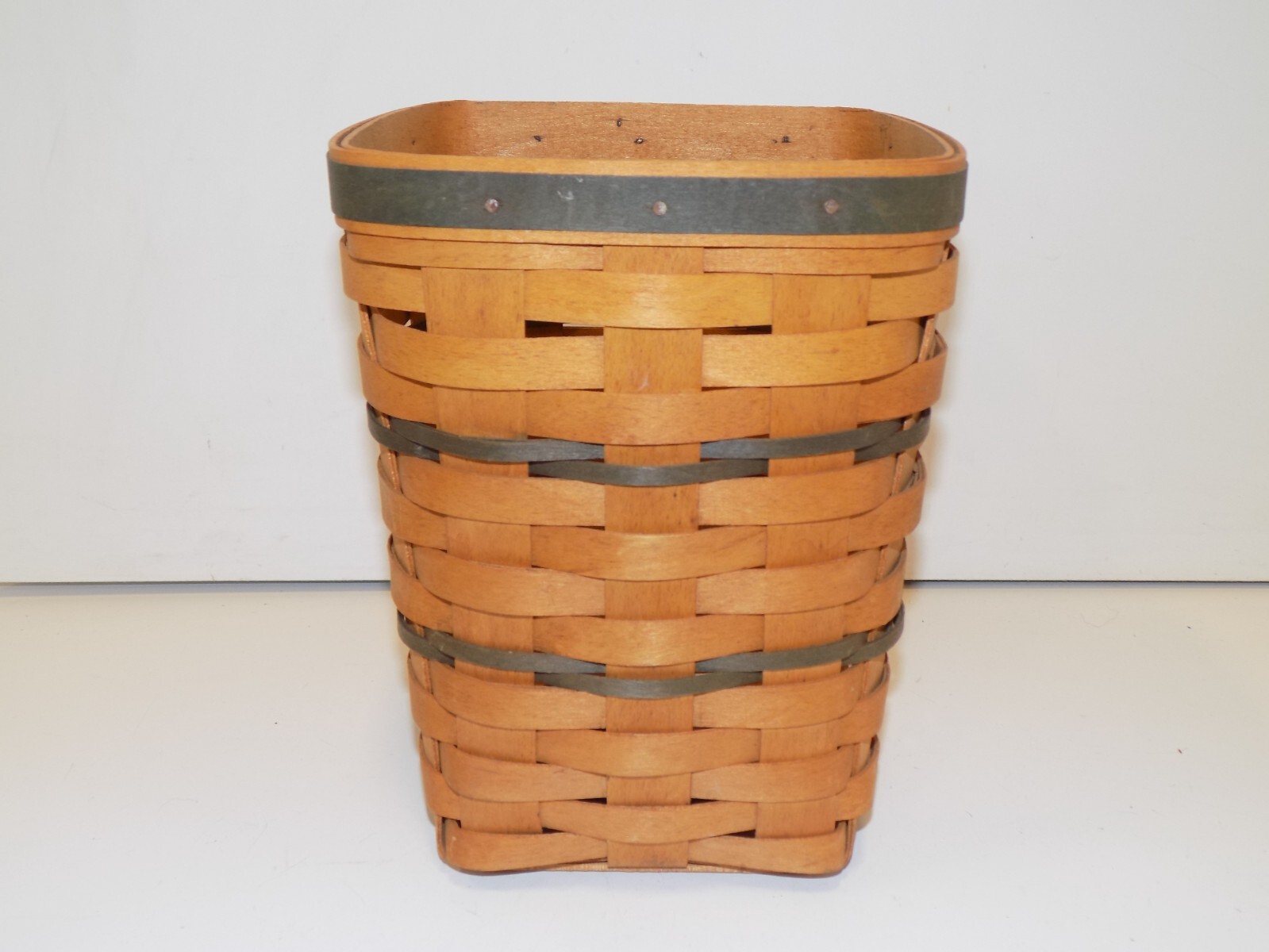 Blue Medium Spoon Basket 1996 Longaberger with Product Card | eBay