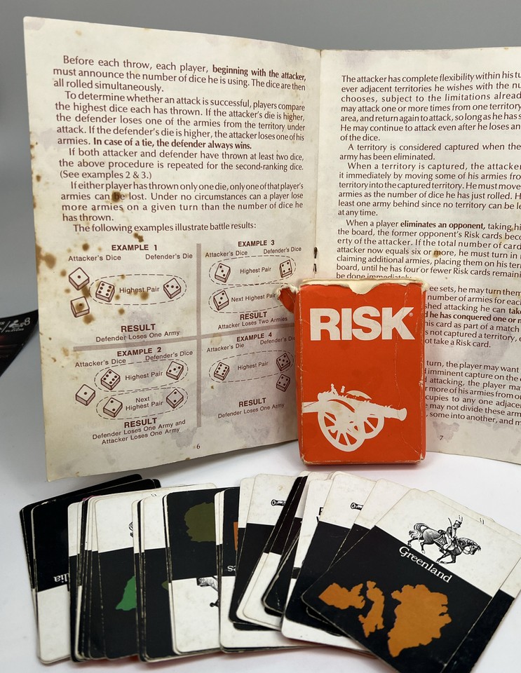 Vintage Replacement 1975 Risk Board Game Parker Brothers Instructions ...