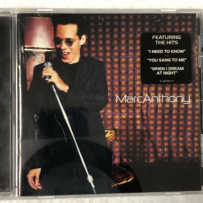 Marc Anthony CD Pop Vocals 1990s You Sang to Me Self Titled 74646972625 ...