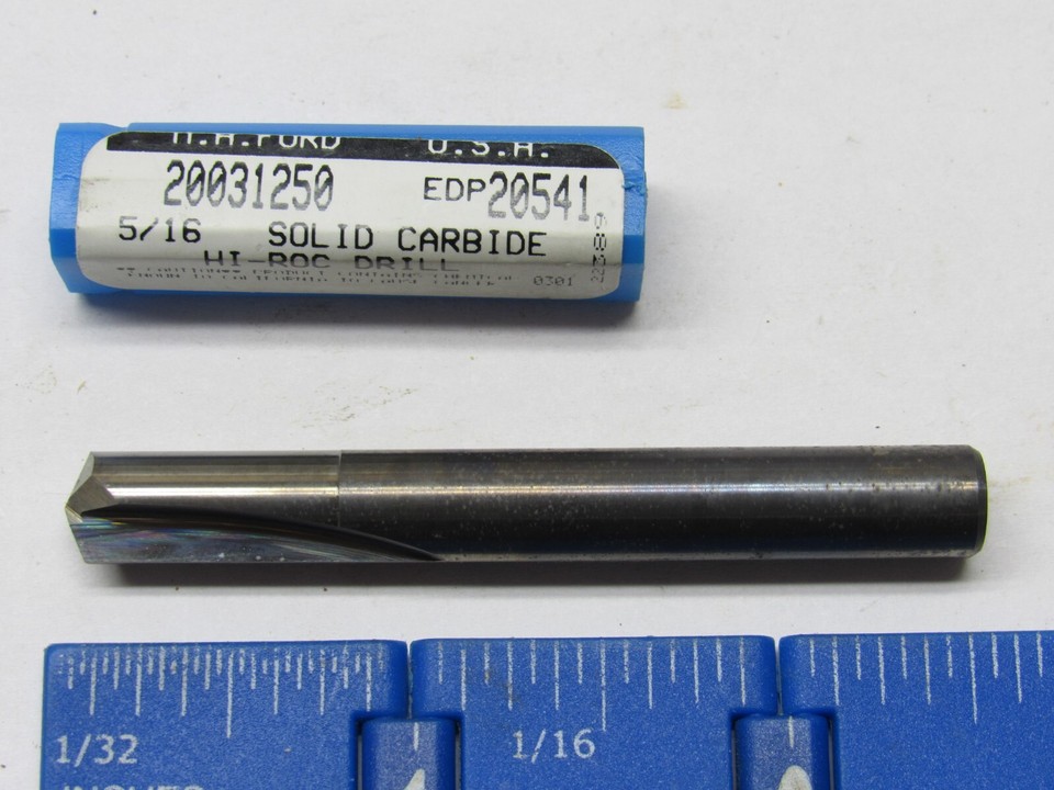 MA FORD 9/32" 2-FLUTE SOLID CARBIDE HI-ROC DRILL | eBay