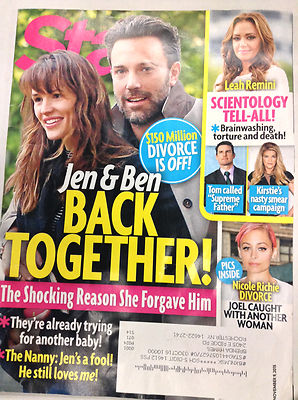 Star Magazine Jennifer & Ben Affleck Nicole Ritchie November 9, 2015 ...