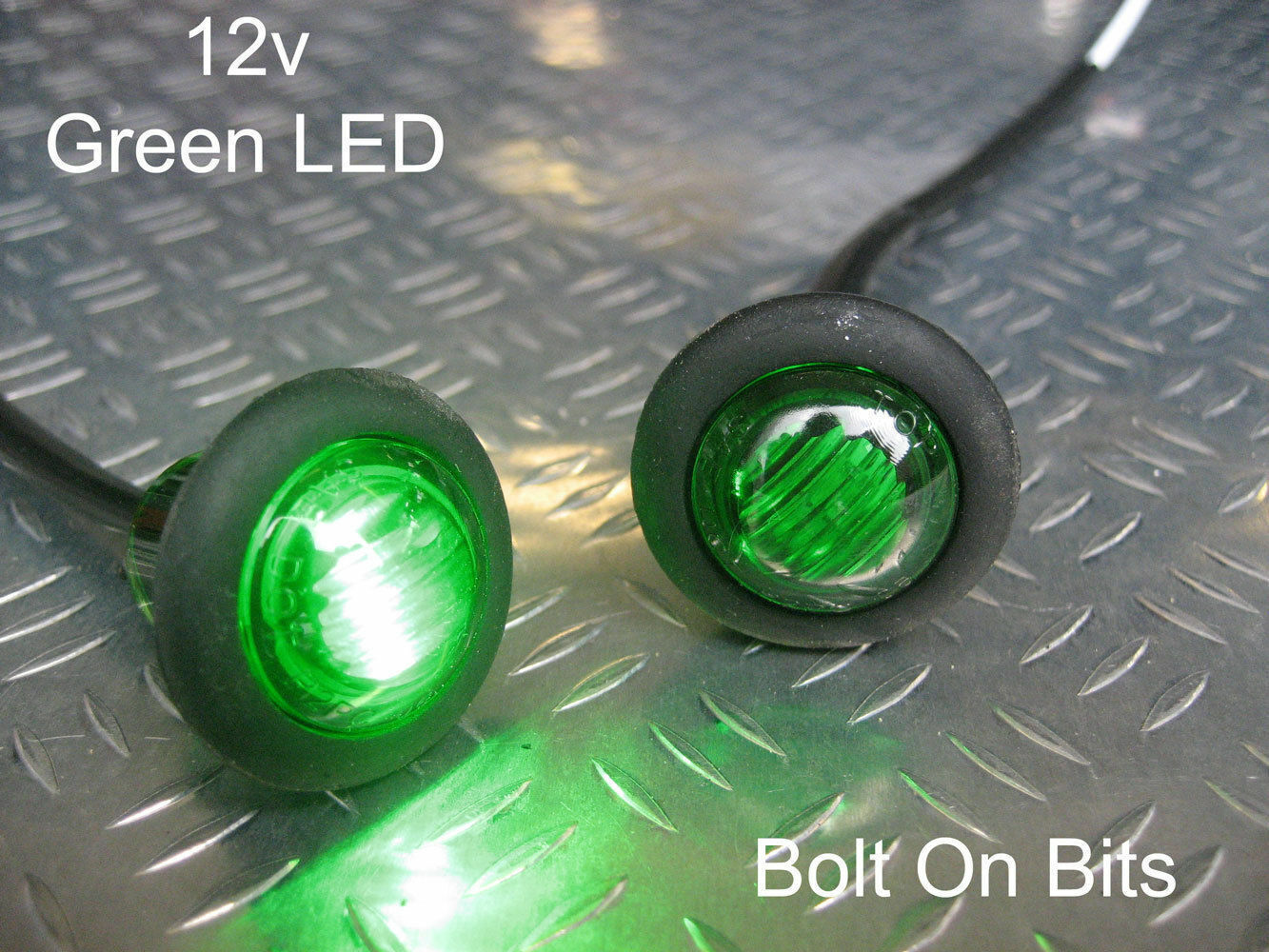 Button 12v Green LED Marker light/lamp Interior Neon Accent Puddle Limo ...
