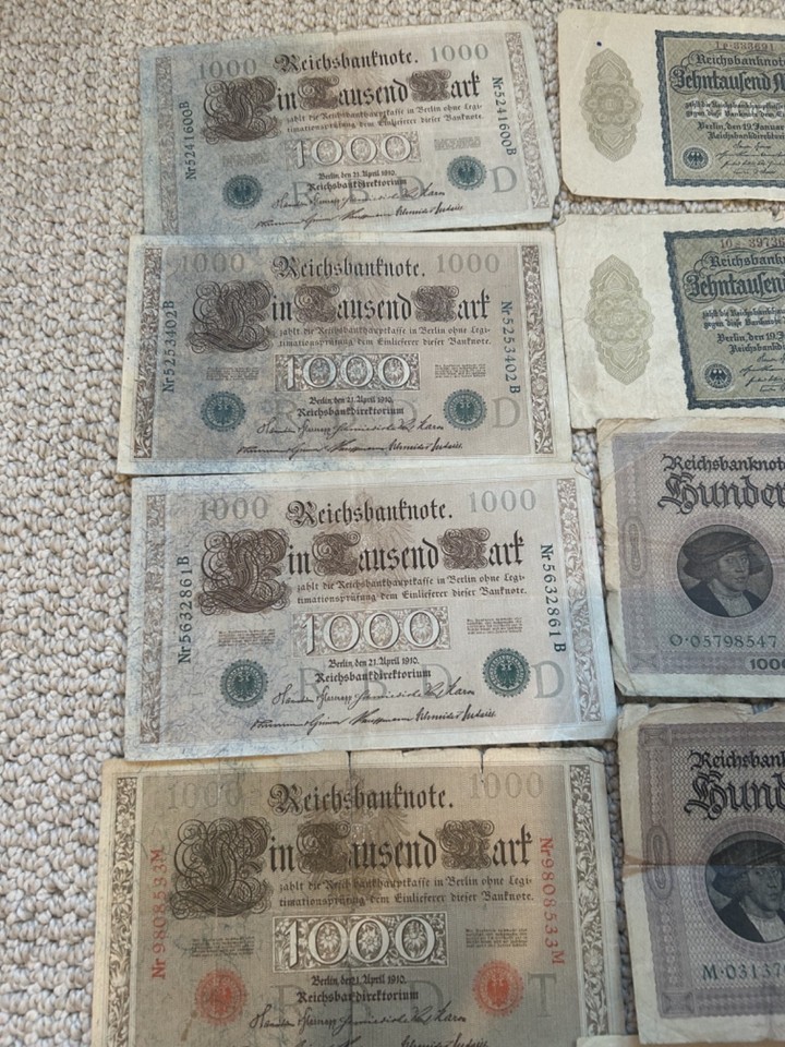 Mixed Lot of 19 Vintage German Paper Currency Notes Mark 1908-1944 | eBay