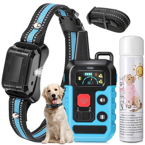 Citronella Dog Training Collar with Remote, Spray Bark Training Collar ...