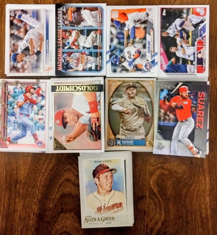 BASEBALL CARDS. Medium Flat Rate Box. Modern Stars & Older Stars, Few ...