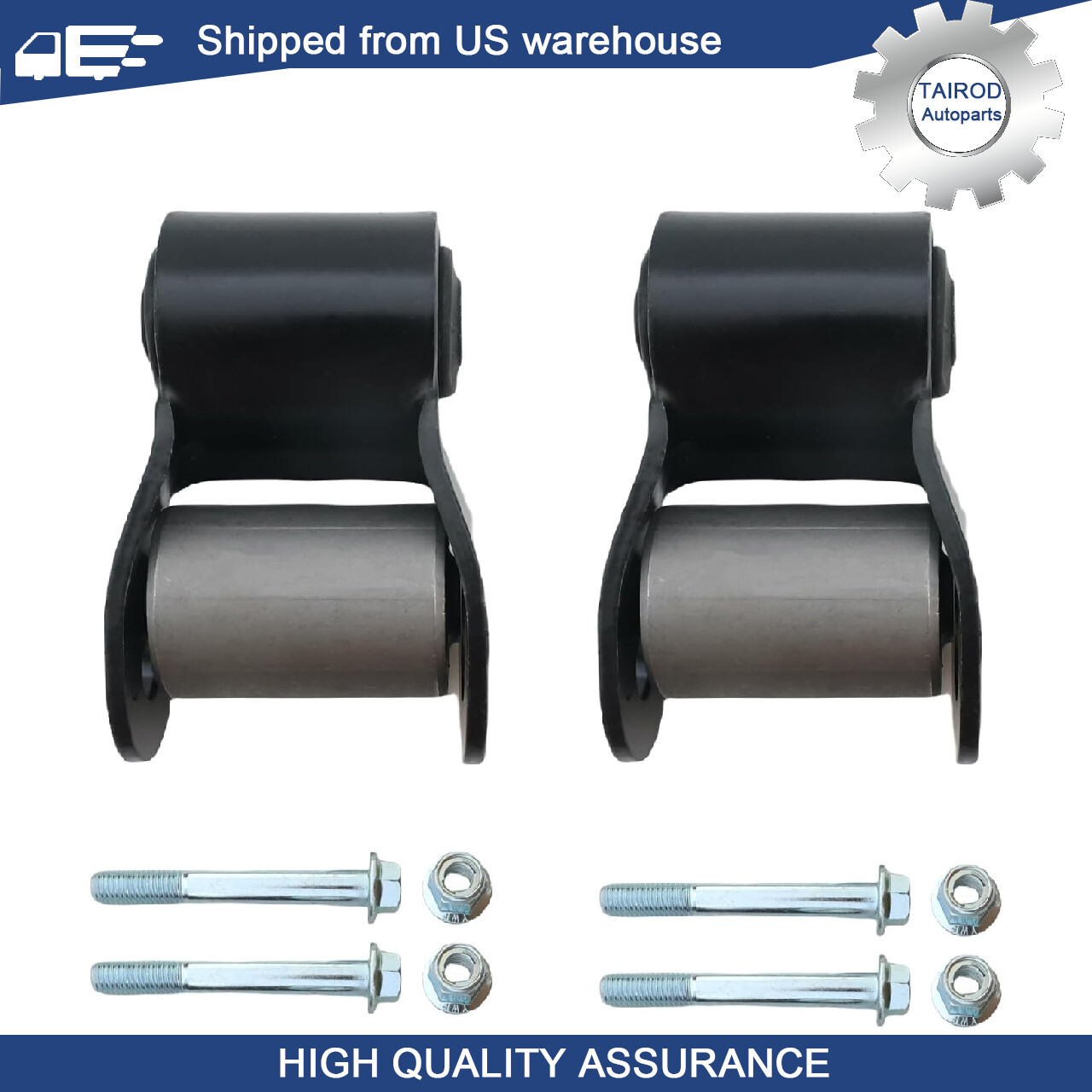 2Pcs Rear Leaf Spring Shackle Kit for 1984-2001 Jeep Cherokee Wagoneer ...