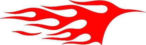 Large Red Flames x2 vinyl graphics car side stickers decals, fun racing ...