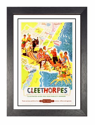 Cleethorpes 2 Vintage OldSchool Beautiful Poster Humber Lincolnshire ...
