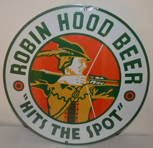 Robin Hood Beer Reproduction Metal Sign/Wall Art Round 14" | eBay