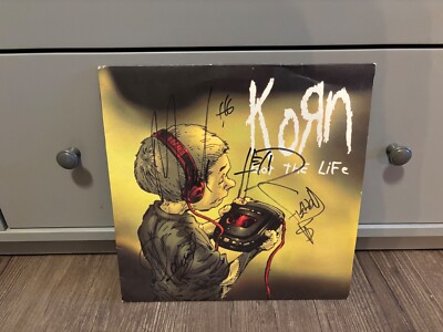 KORN SIGNED AUTOGRAPHED LP VINYL GOT THE LIFE 12' MUNKY FIELDY DAVID ...