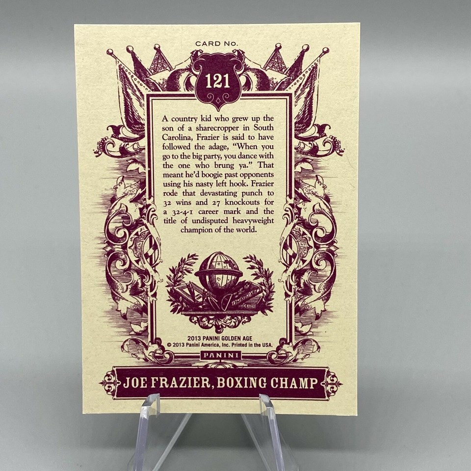 2013 Panini Golden Age #121 JOE FRAZIER boxing card South Carolina ...