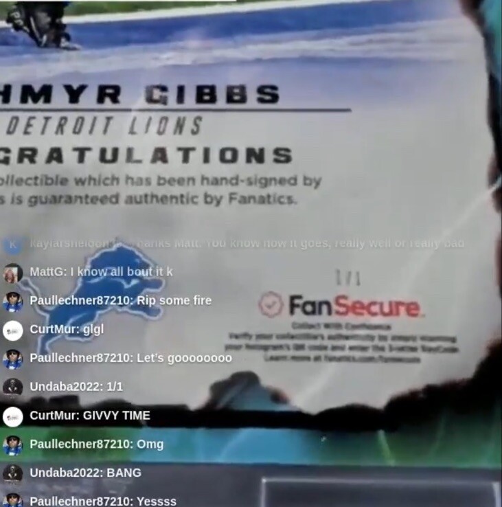 2024 Fanatics Emanate - Jahmyr Gibbs 1/1 | eBay