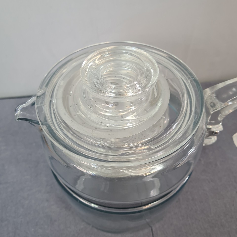 Vintage Pyrex Percolator 6 Cup Glass Coffee Perculator Pot Complete ...