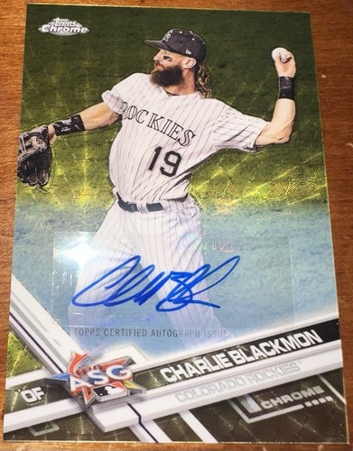 2017 Topps Chrome Charlie Blackmon Superfractor 1/1 All Star Game Auto ...