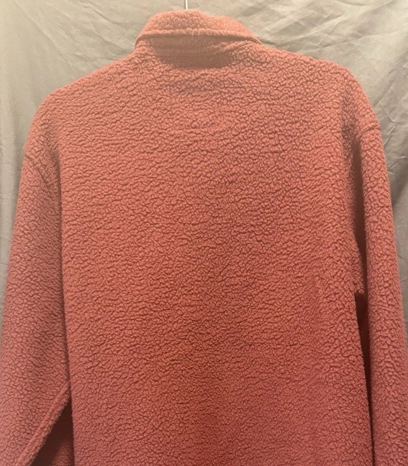 Timberland Men’s XL Sherpa Snap Button Shirt Jacket Burgundy | eBay