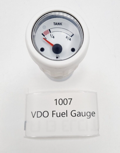 VDO White 52mm 0-90 ohms Fuel Gauge Marine Boat Tank Level Sender ...