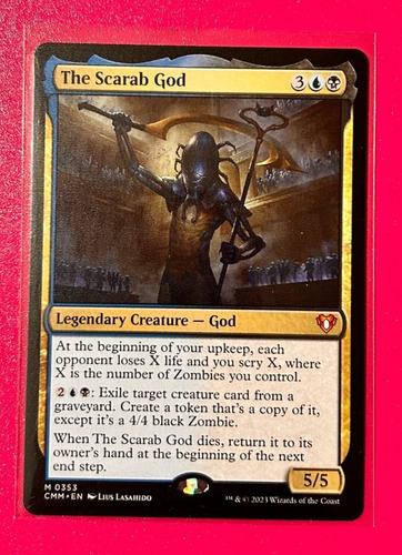 MTG **The Scarab God**--Commander Masters (CMM) #353--*Near Mint Reg ...