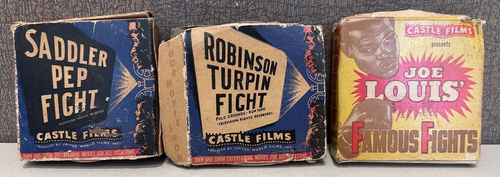 VTG Castle Films Famous Boxing Fights Joe Louis,Robinson Turpin,Saddler ...