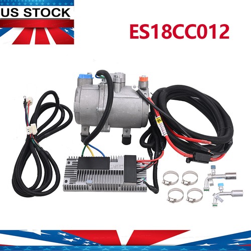 Electric A/C Scroll Compressor 12V Universal Car Air Conditioner ...