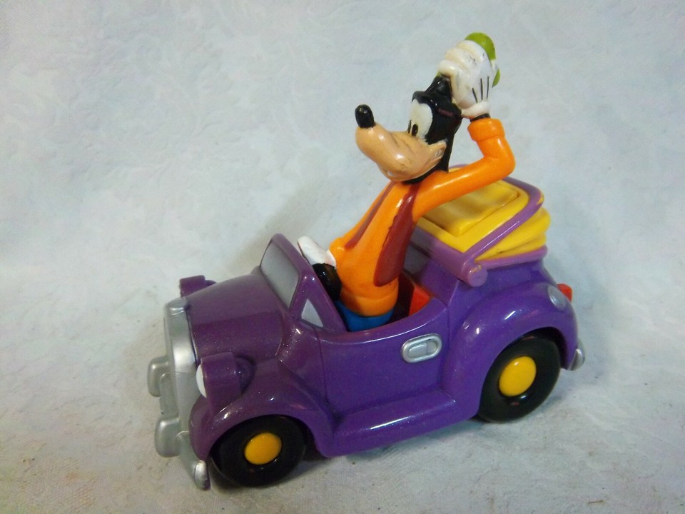 2000 Disney Mattel Push Down Trunk Rolling Goofy Car Push & Go 6" Toy ...