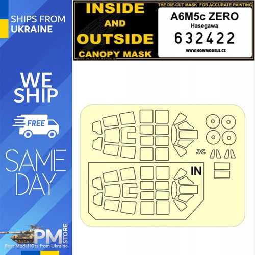 Hgw 632422 1/32 Inside and outside canopy mask For A6M5c ZERO for ...