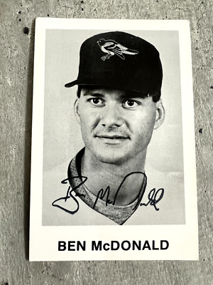 Ben McDonald Orioles Team Issue Photo Card Signed Autograph Card LSU ...