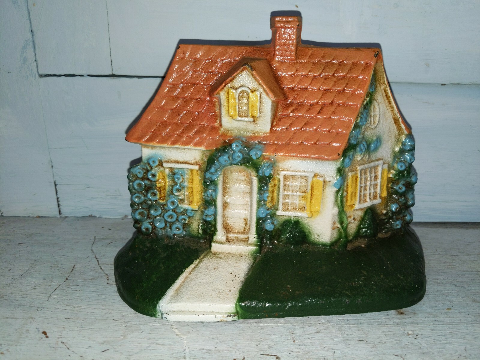 Vintage John Wright Donsco Inc. Cast Iron Cottage Doorstop | eBay