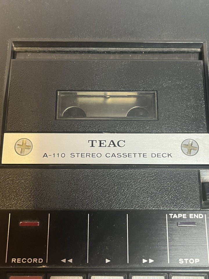 TEAC A-110 Stereo Cassette Deck Recorder Tabletop Woodgrain | eBay