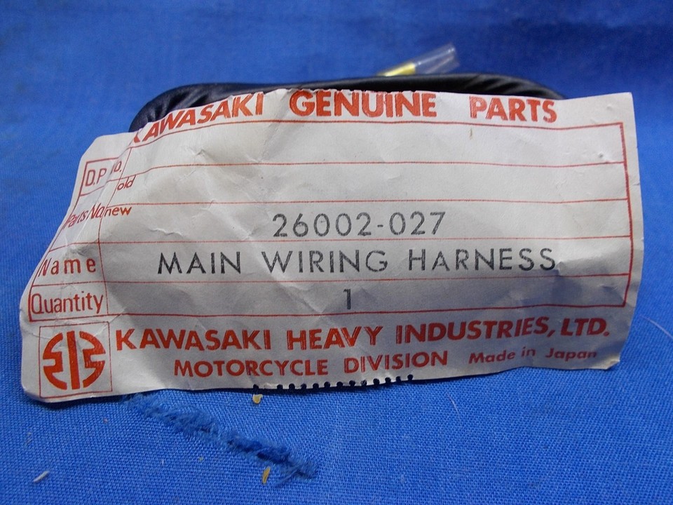 Kawasaki 26002-027. OEM Rear Wiring Harness. Fits F5 F6 F7 F8 F81M F9 ...