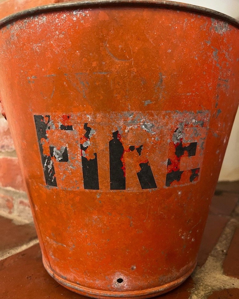 1950’s Vintage Steel Fire Sand Bucket | eBay UK