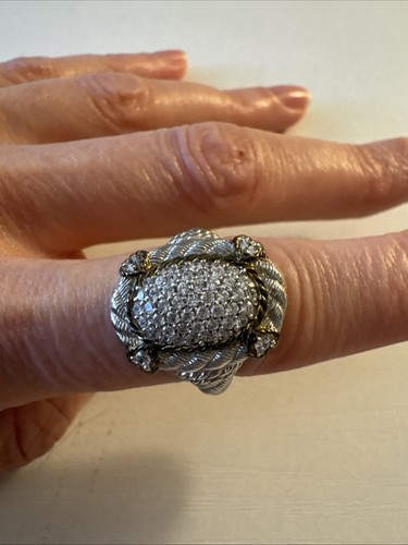 Judith Ripka 925 Cable Cocktail Ring -Size 7 | eBay
