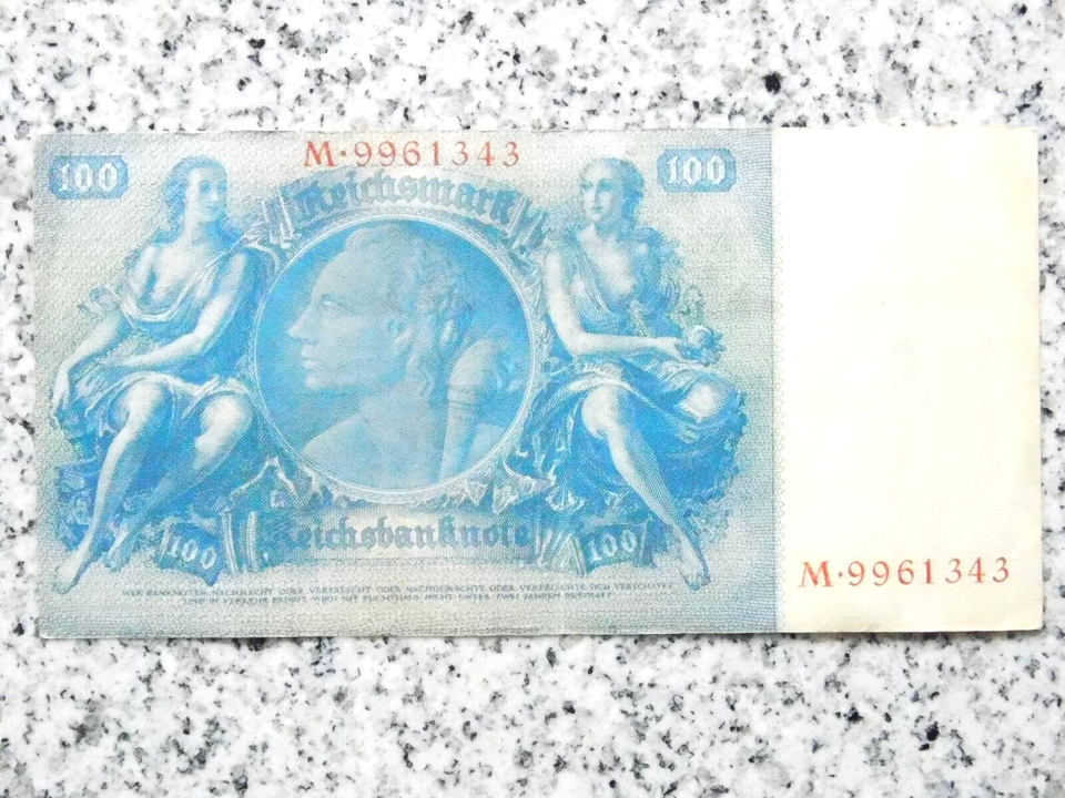 GERMAN BANKNOTE 100 REICHSMARK 1935 SWASTIKA 3RD WW2 Money Bill ...