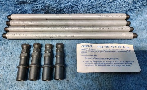 NEW SHOVELHEAD Pushrod Kit '66-'83 Harley-Davidson Big Twin Solid ...