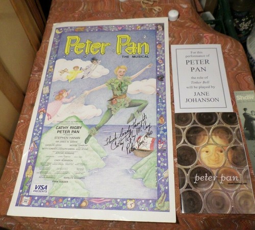 1990 Peter Pan The Musical Cathy Rigby McCoy Autographed Poster. Price ...
