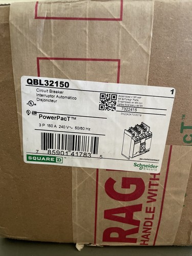 New Square D QBL32150 3 Pole 150 Amp PowerPact Circuit Breaker 240 Volt ...