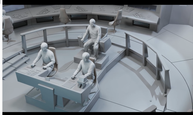 Star Trek TOS Bridge 3D Printed 1:32 Kirk Spock McCoy Uhura Sulu Chekov ...