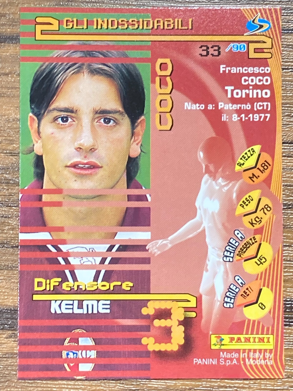 Panini Card Calcio 1999-2000 Serie A Francesco Coco Torino | eBay