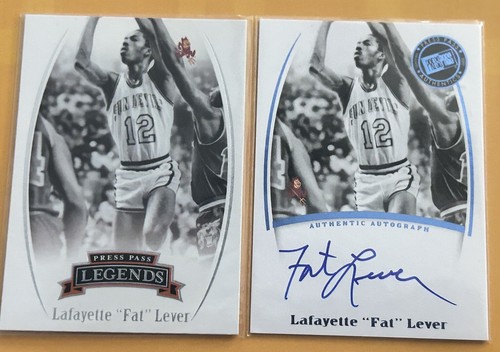 2007 Press Pass Legends Lafayette "Fat" Lever #17 +Blue AUTOGRAPH ASU ...