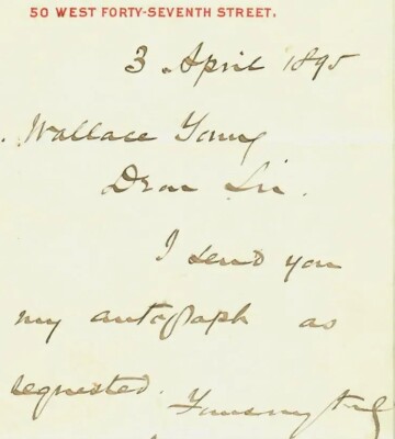 RARE! “Ambassador to the UK” Joseph Choate Hand Written Letter Dated ...