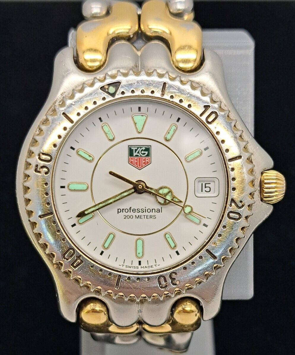 Tag Heuer Swiss Watch Professional + Box + Case WG112… - Gem