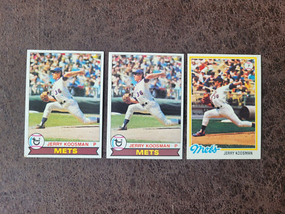1978-79 TOPPS Baseball Jerry Koosman 3-card lot - New York Mets Legend ...