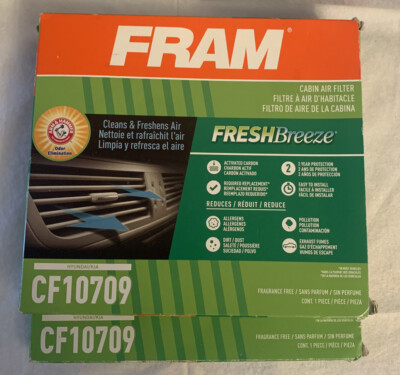 FRAM CF10709 Fresh Breeze Cabin Air Filter with Arm & Hammer Car New ...