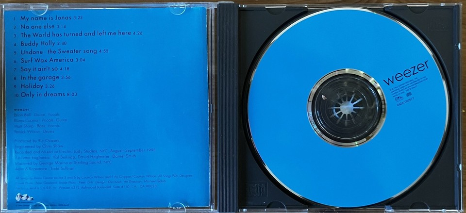 Signed By Original Lineup! Weezer (Blue Album) CD, Rivers Cuomo, Matt ...
