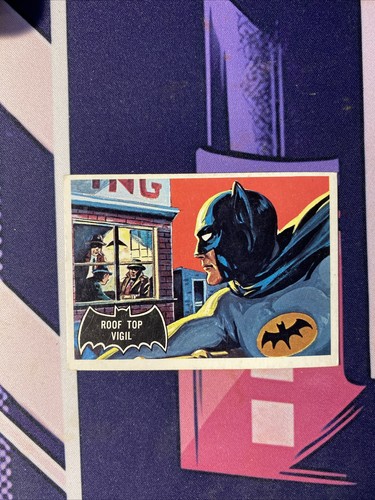1966 Topps Batman Black Bat Card #5 Roof Top Vigil | eBay